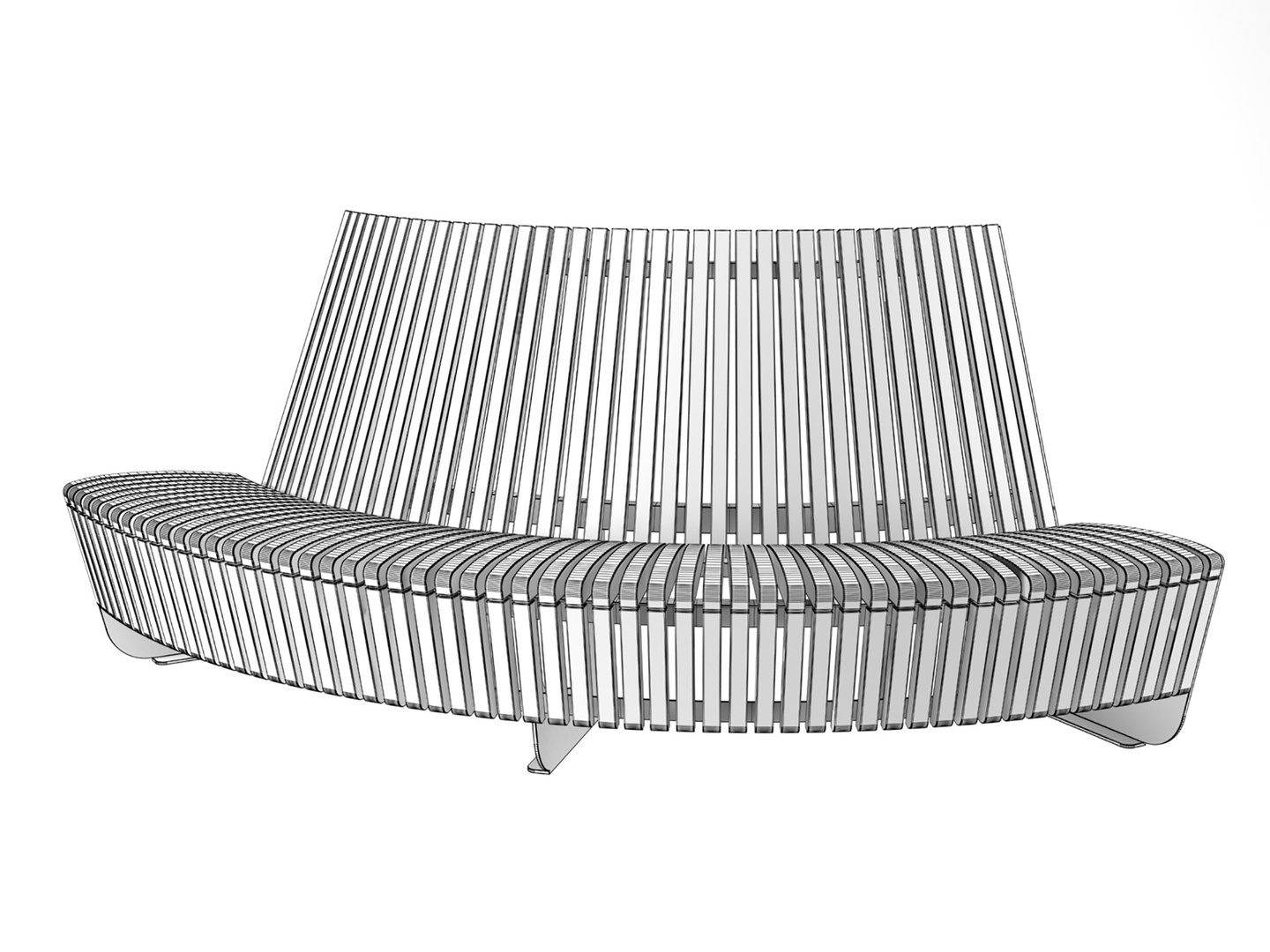 Landscape Compact LPC150 Outdoor Benches 3D model - TurboSquid 2162270