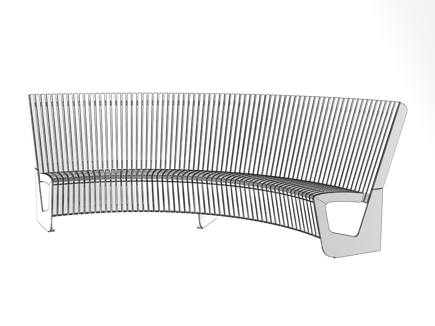 Landscape Compact LPC150 Outdoor Benches 3D model - TurboSquid 2162270