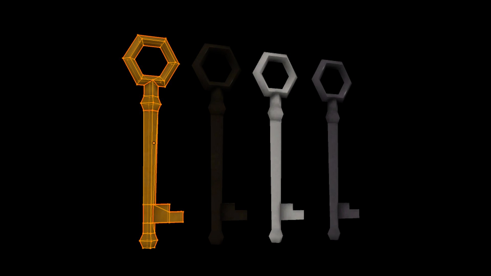 keys games bronze 3d model