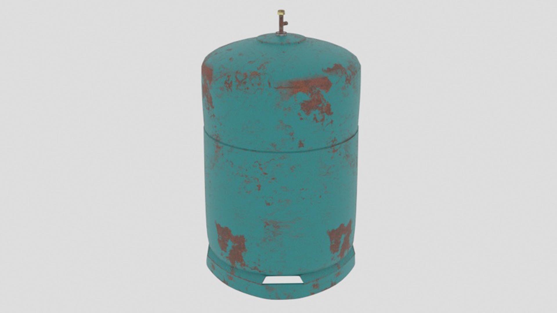 3D Rusty Gas Cylinder Model - TurboSquid 2088361