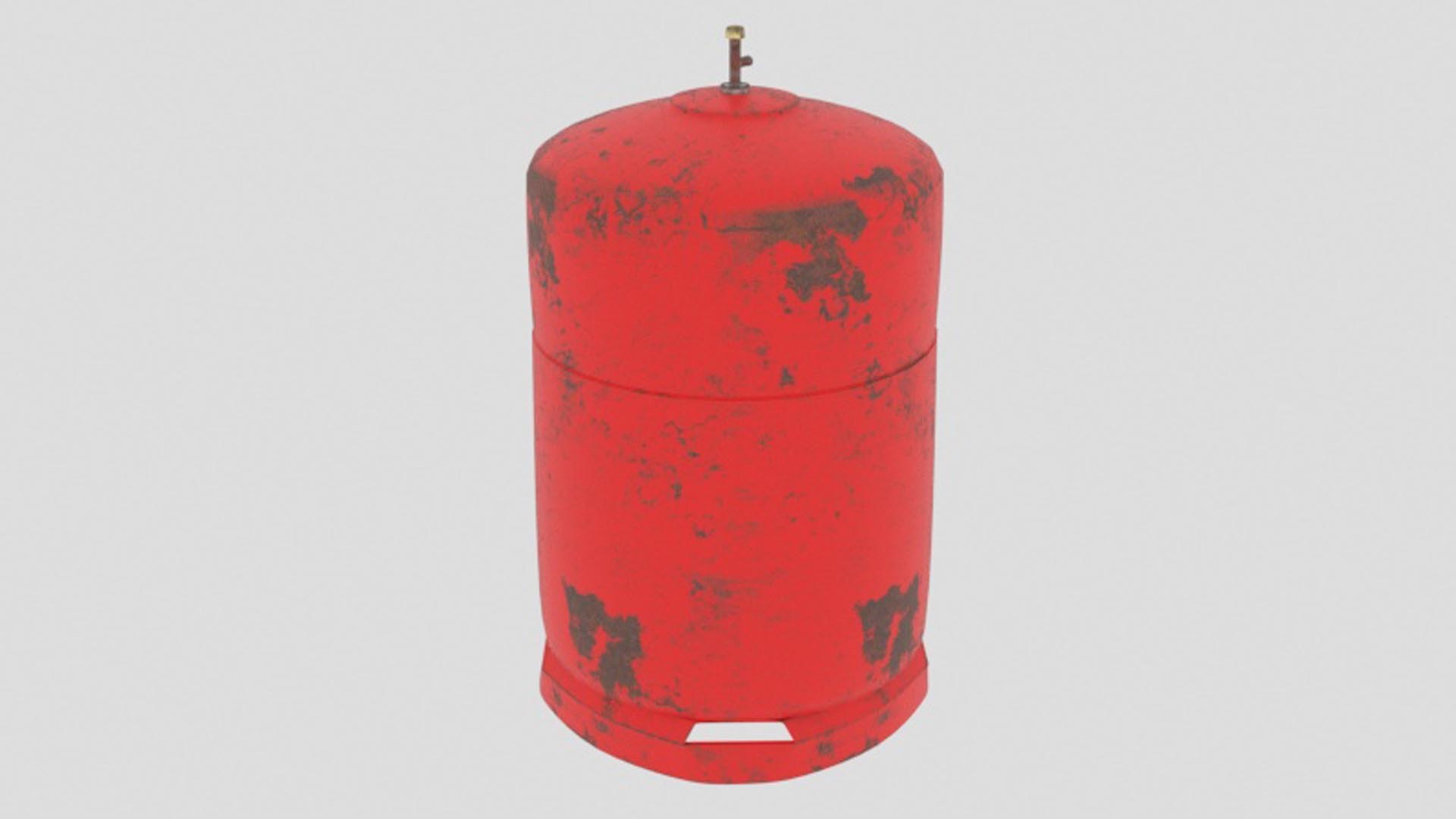 3D Rusty Gas Cylinder Model - TurboSquid 2088361