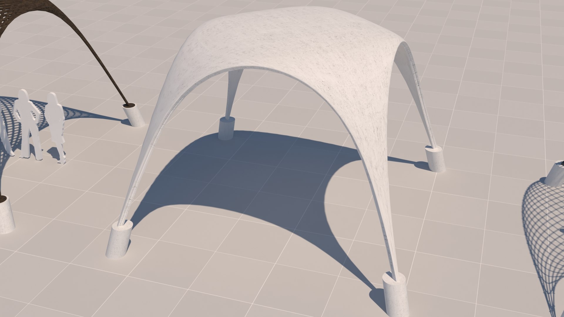 Tensile Fabric Structure -8 3D Model - TurboSquid 2034777
