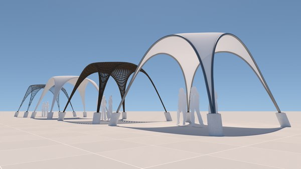 Tensile Fabric Structure -8 3D model - TurboSquid 2034777