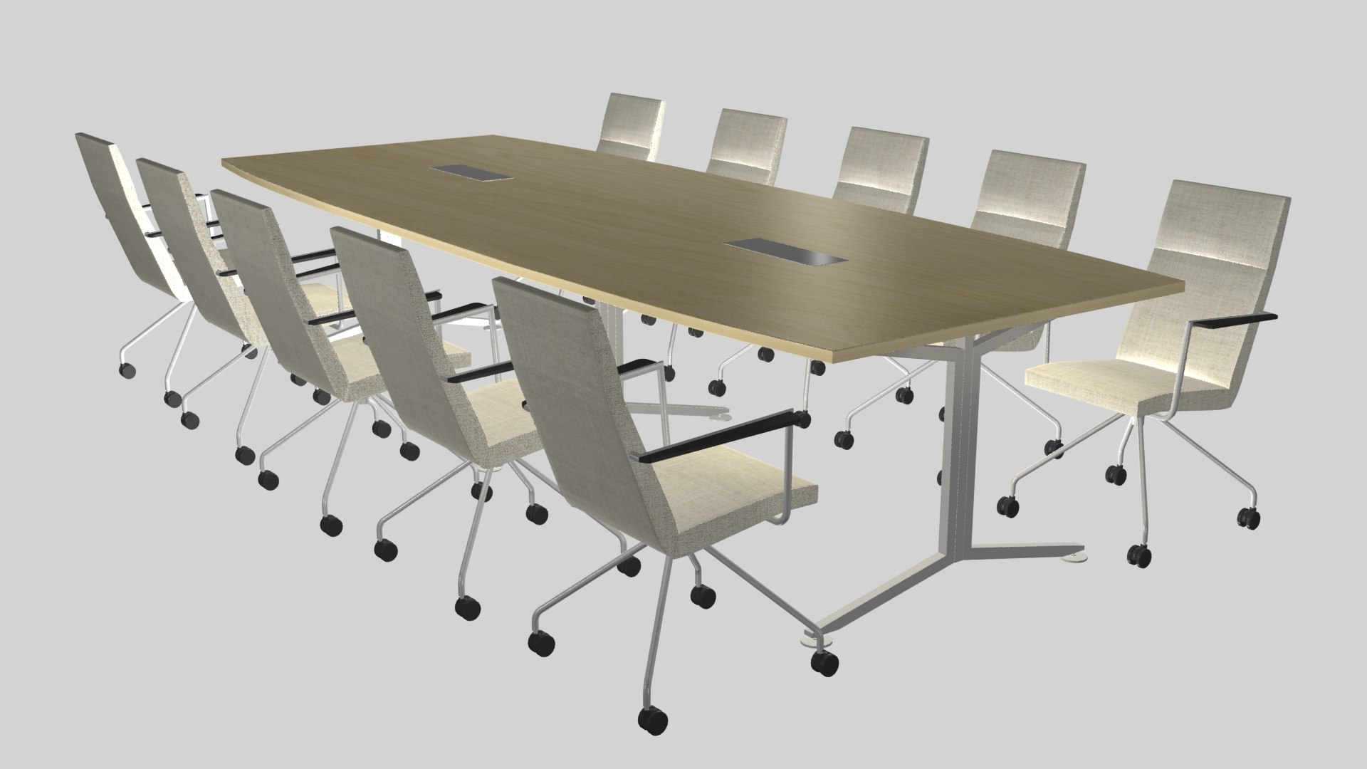 3D Chairs Conference Table Model - TurboSquid 1299180