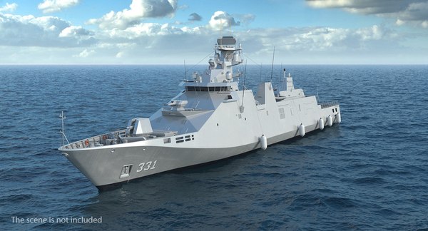 Sigma class indonesian frigate 3D model - TurboSquid 1394359