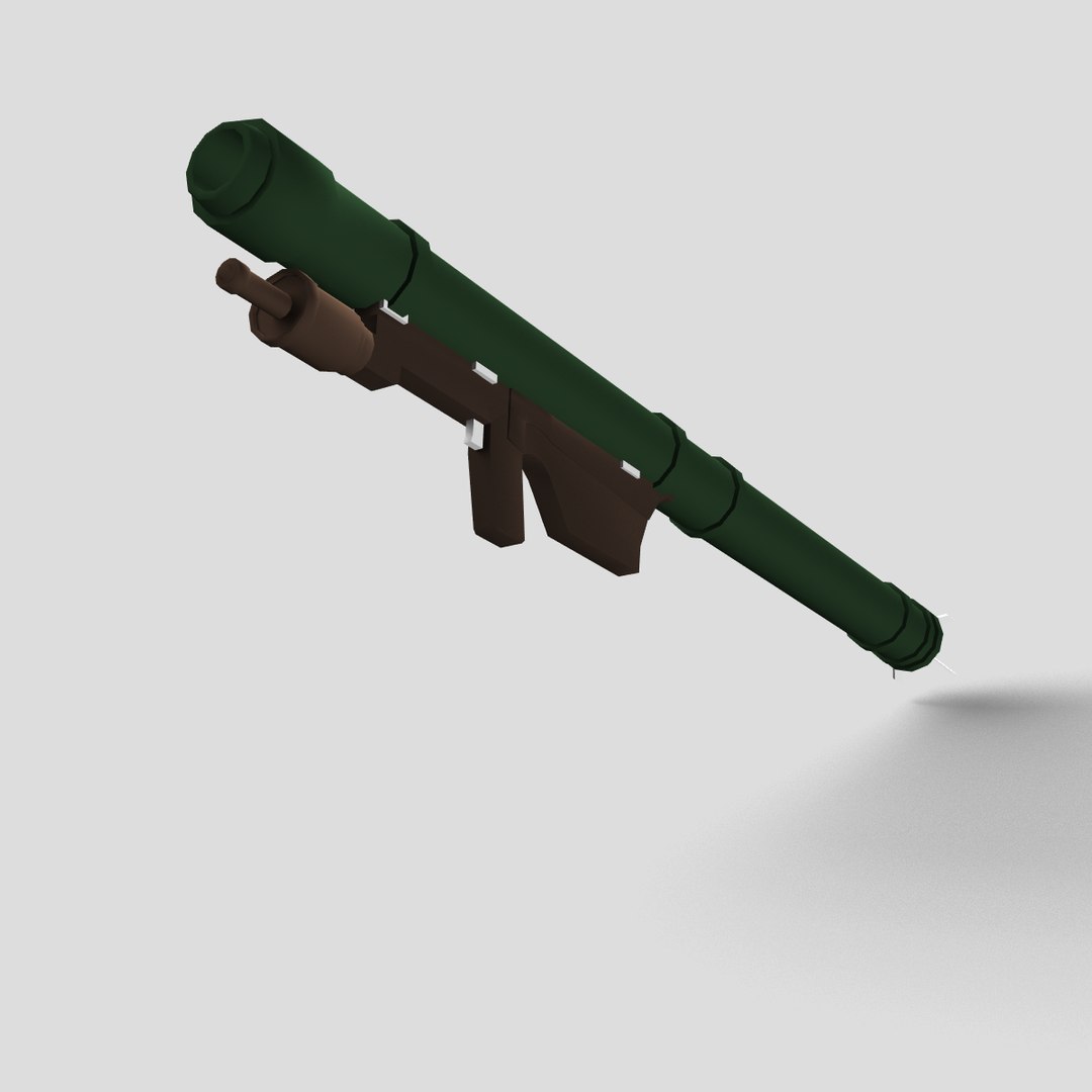 sa-7 grail launcher rocket 3d model