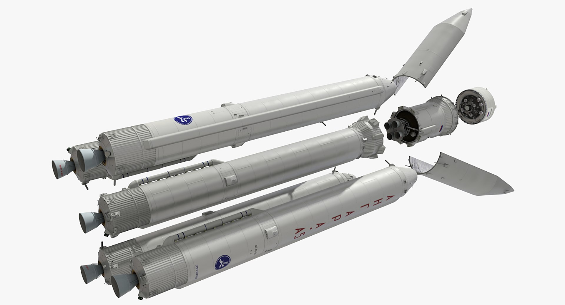 Angara a5 stage upper 3D model - TurboSquid 1252984