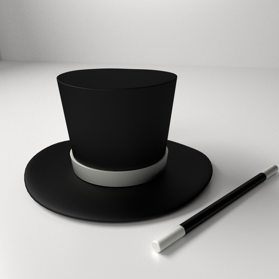 3d Ian Hat Wand Model