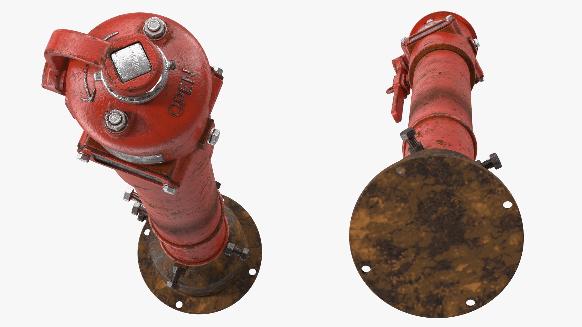 Old Fire Protection Underground Indicator Post 3D Model - TurboSquid ...