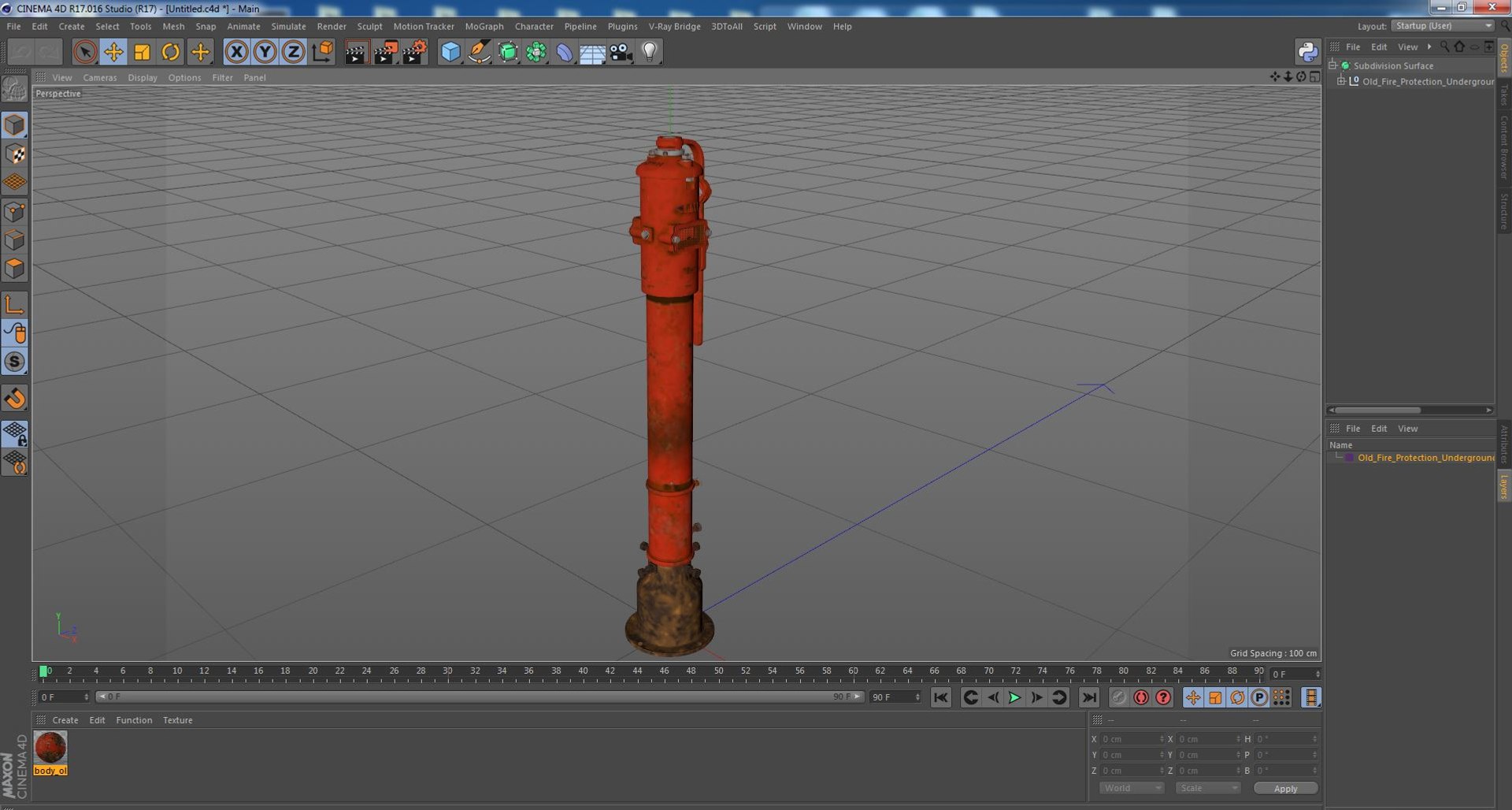 Old Fire Protection Underground Indicator Post 3D model - TurboSquid ...
