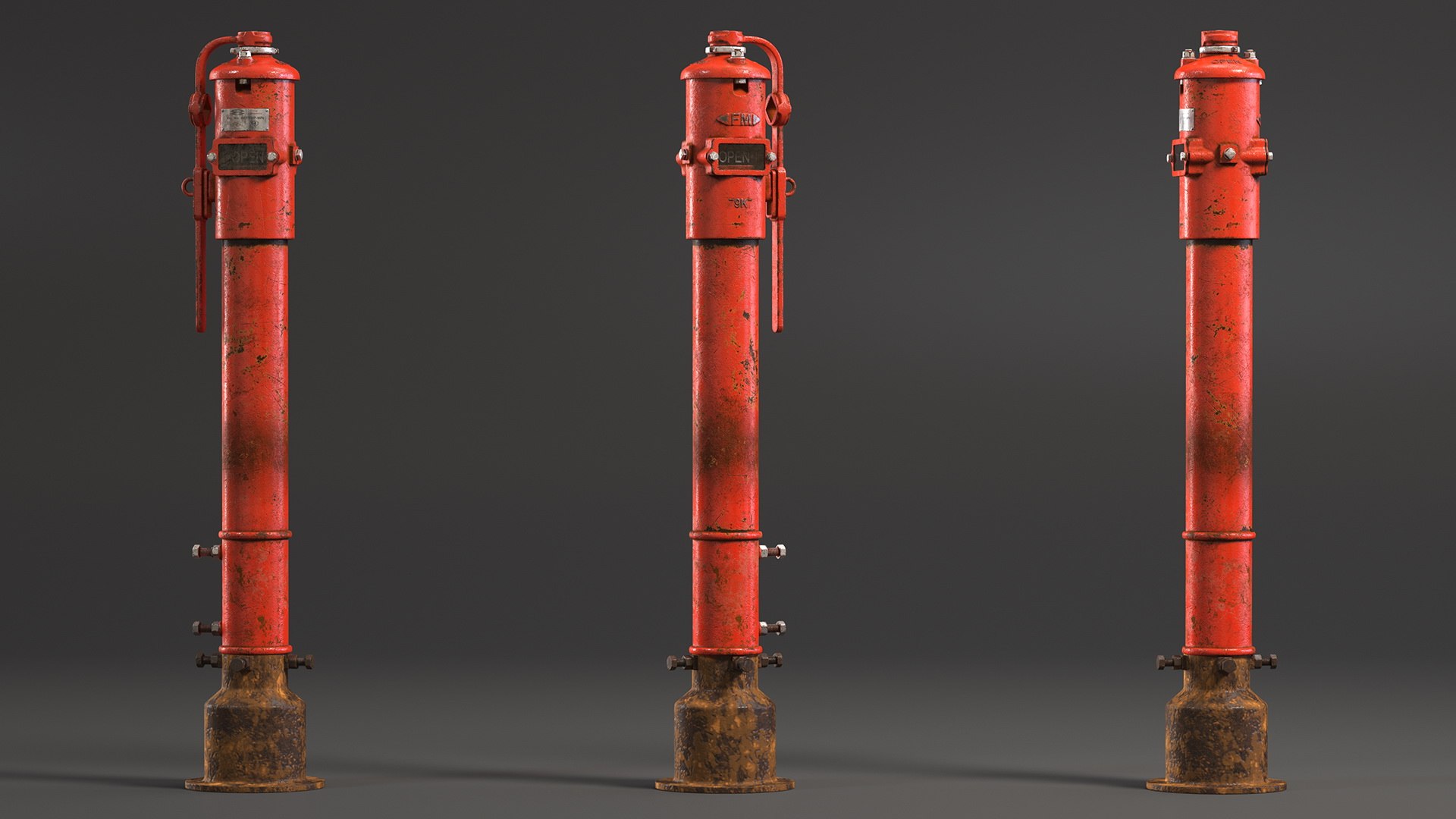 Old Fire Protection Underground Indicator Post 3D Model - TurboSquid ...