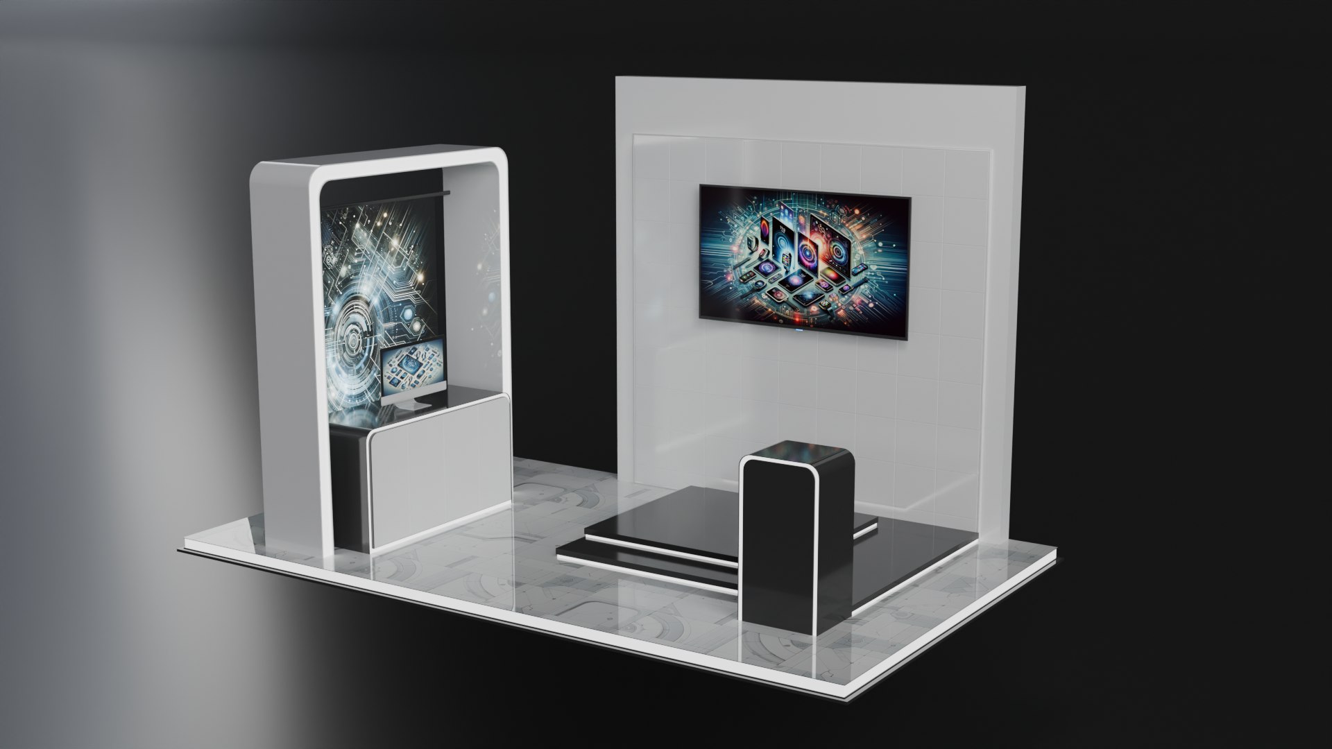 CyberTech Expo Booth Model - TurboSquid 2163346