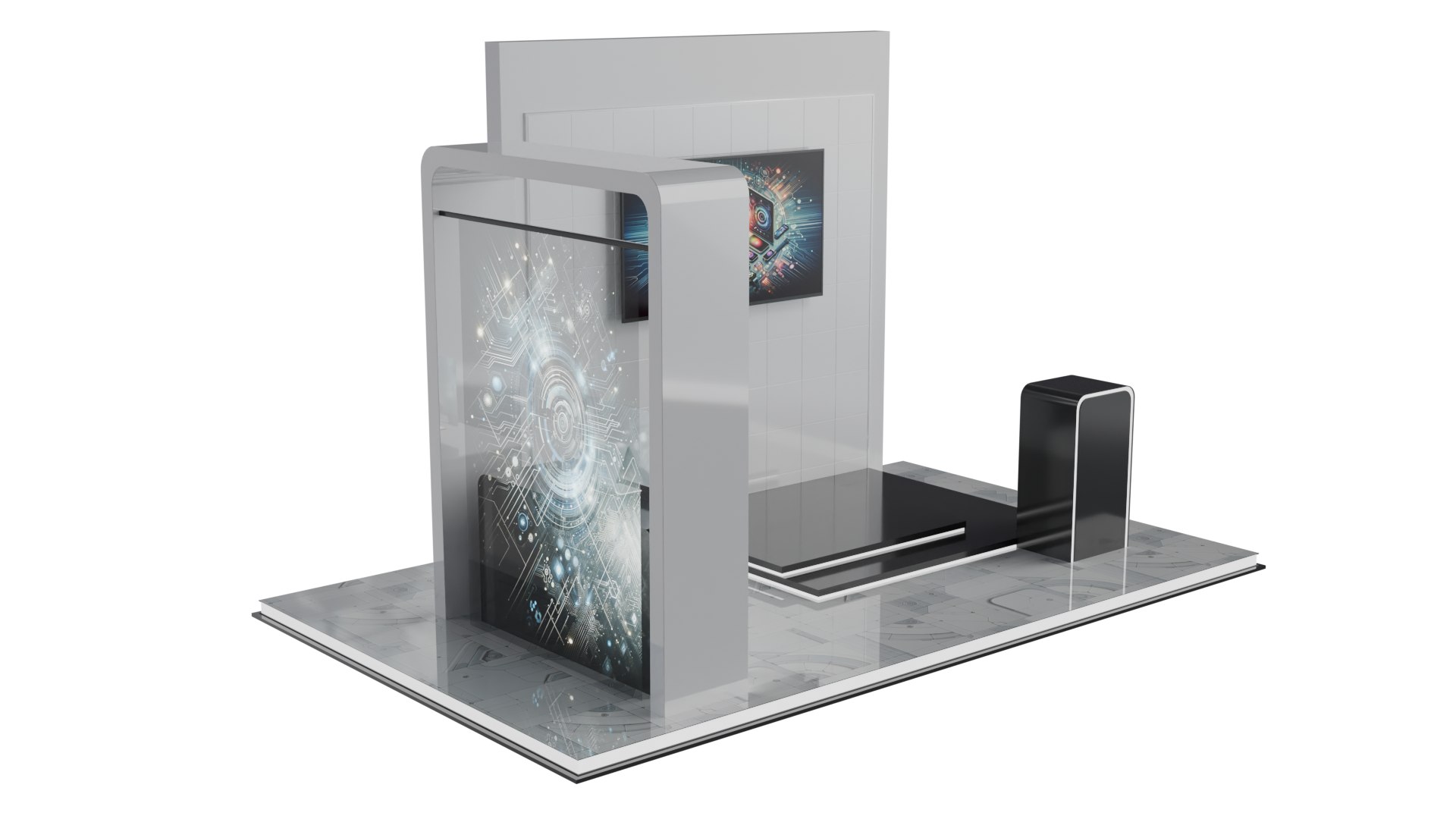 CyberTech Expo Booth Model - TurboSquid 2163346