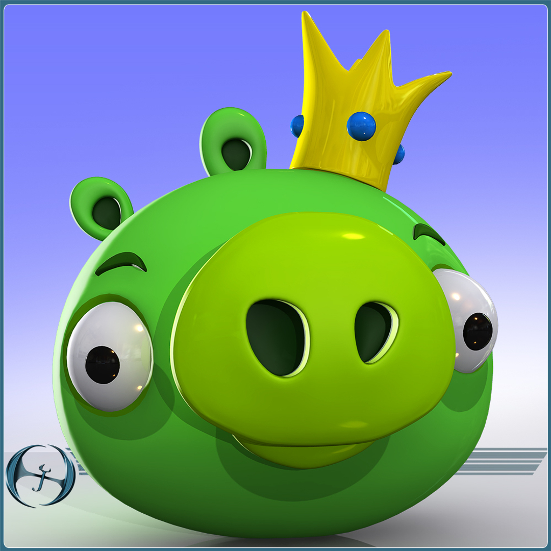 modelo 3d 2Pack: Angry Birds (Pig King & Red) - TurboSquid 624800