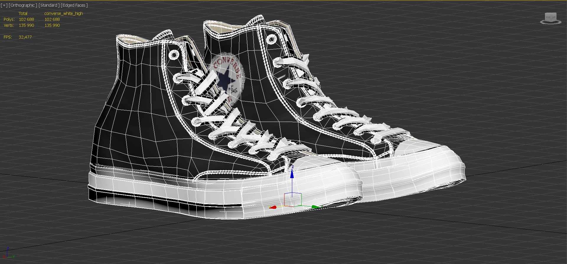3D Converse Stars Black Model - TurboSquid 1505483