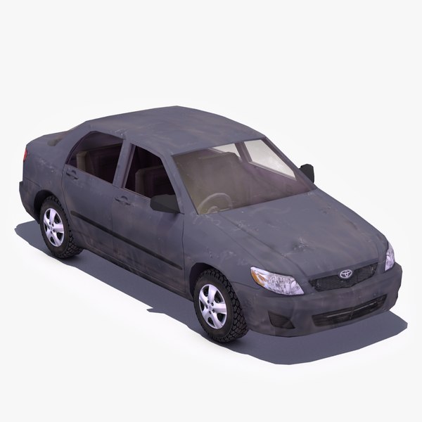 3d model damaged toyota corolla car wreck