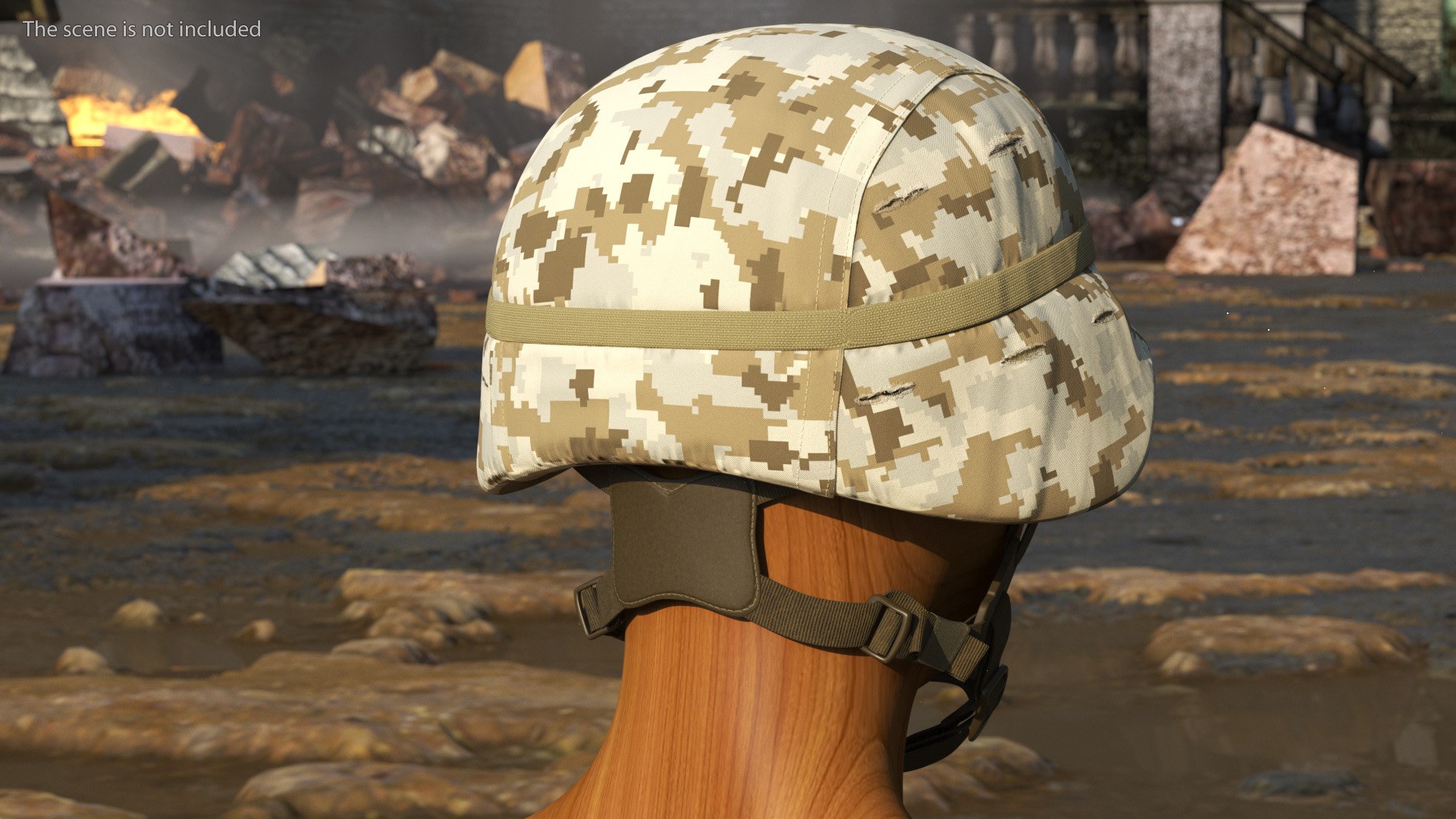 USMC Lightweight Helmet Desert Camo Cover 3D Model - TurboSquid 1996853