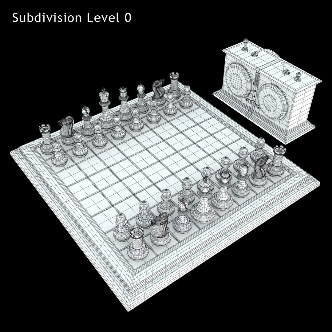 Chess Clock Wood 3d Model