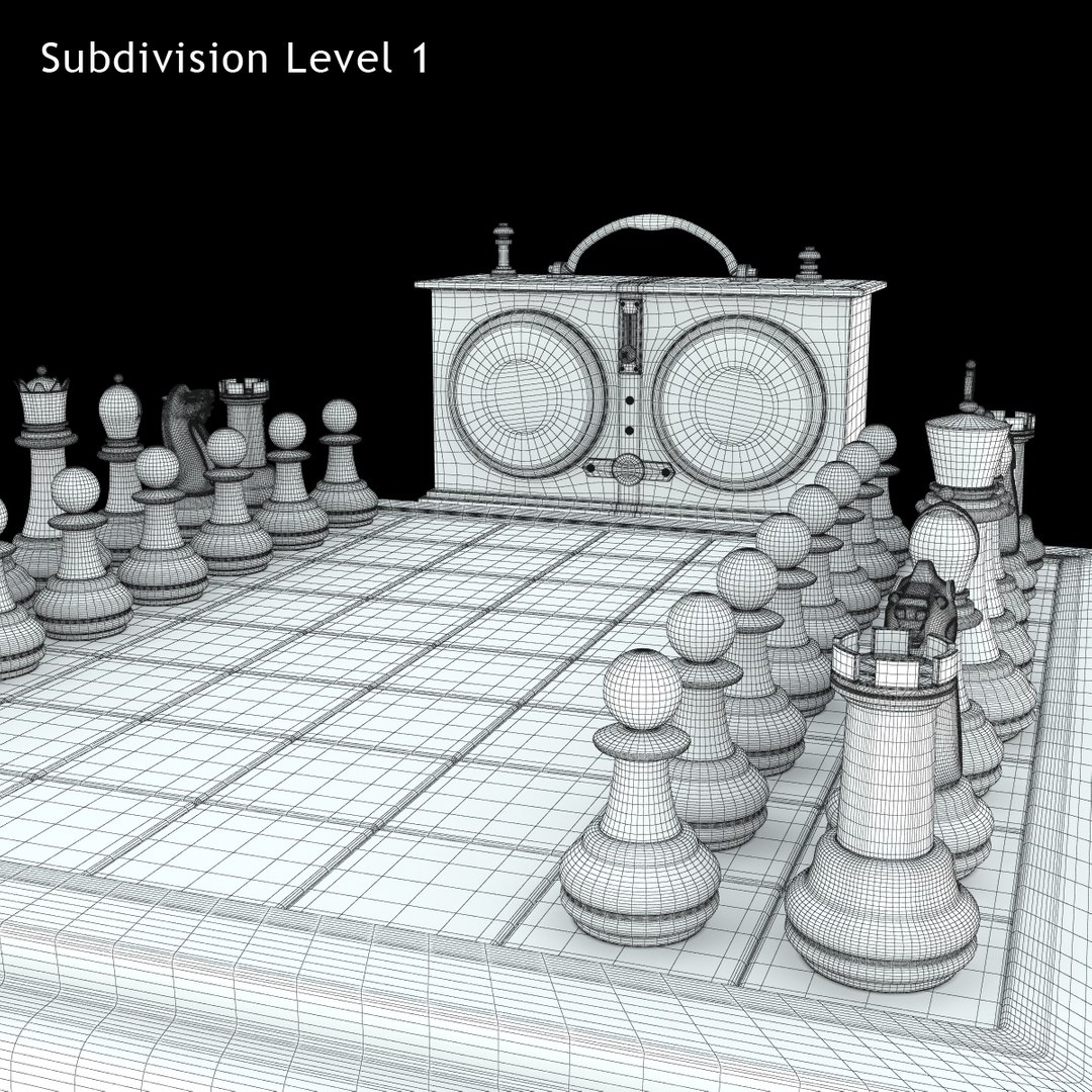 Chess Clock Wood 3d Model