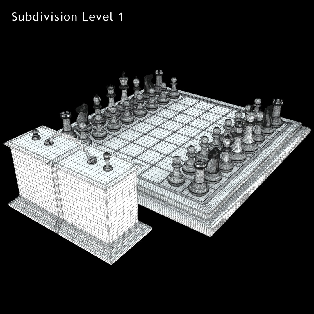 Chess Clock Wood 3d Model