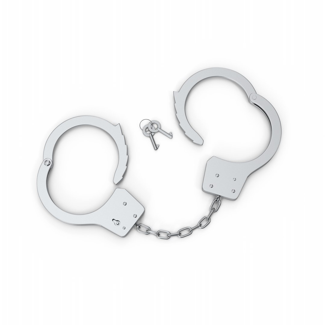 3D Model Opened Handcuffs With Keys - TurboSquid 2156548