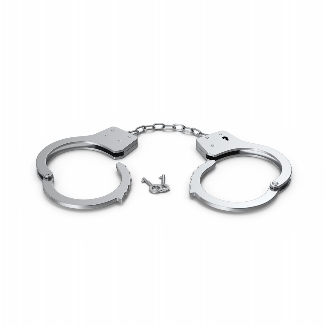 3D Model Opened Handcuffs With Keys - TurboSquid 2156548