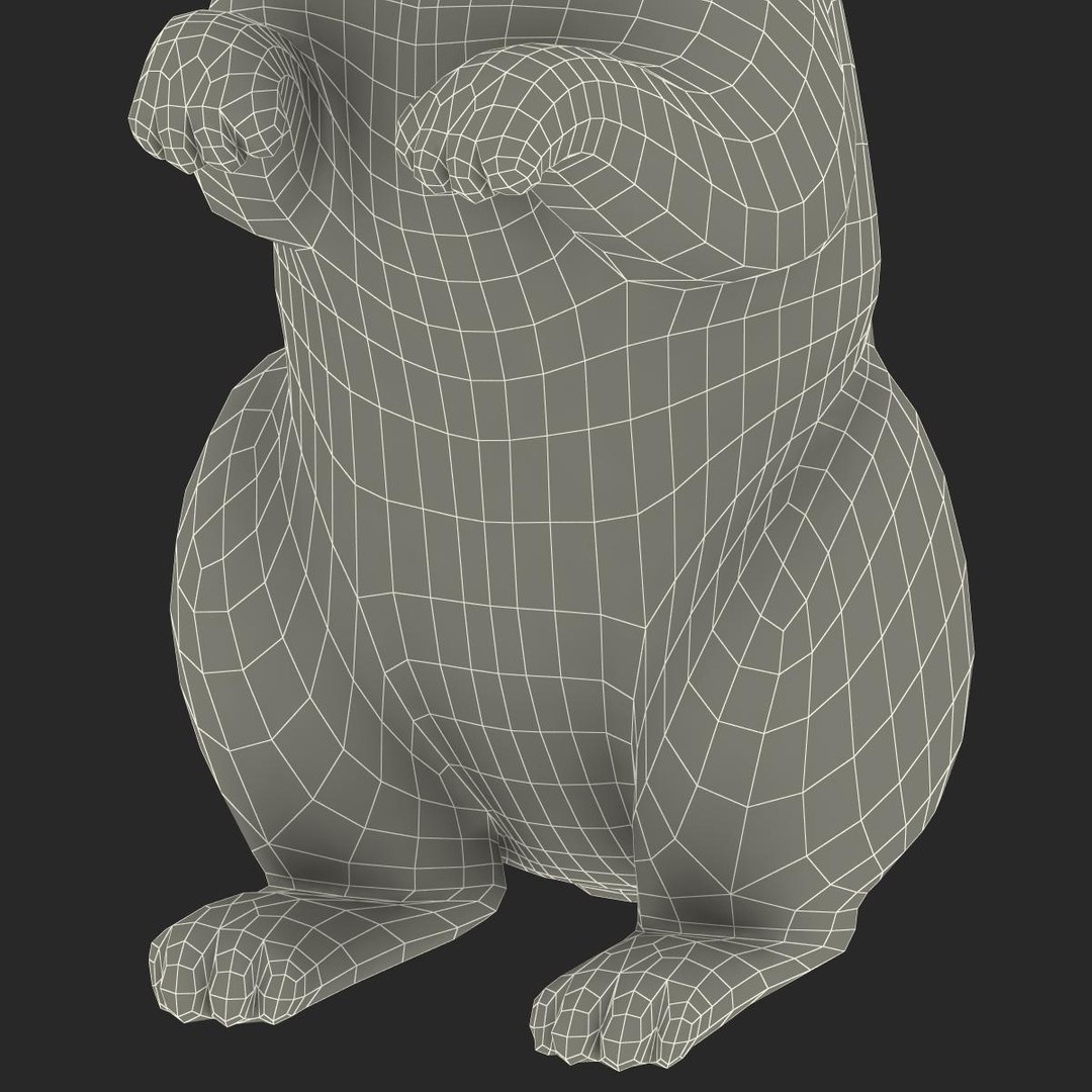 Rabbit 2 Fur 3d Model