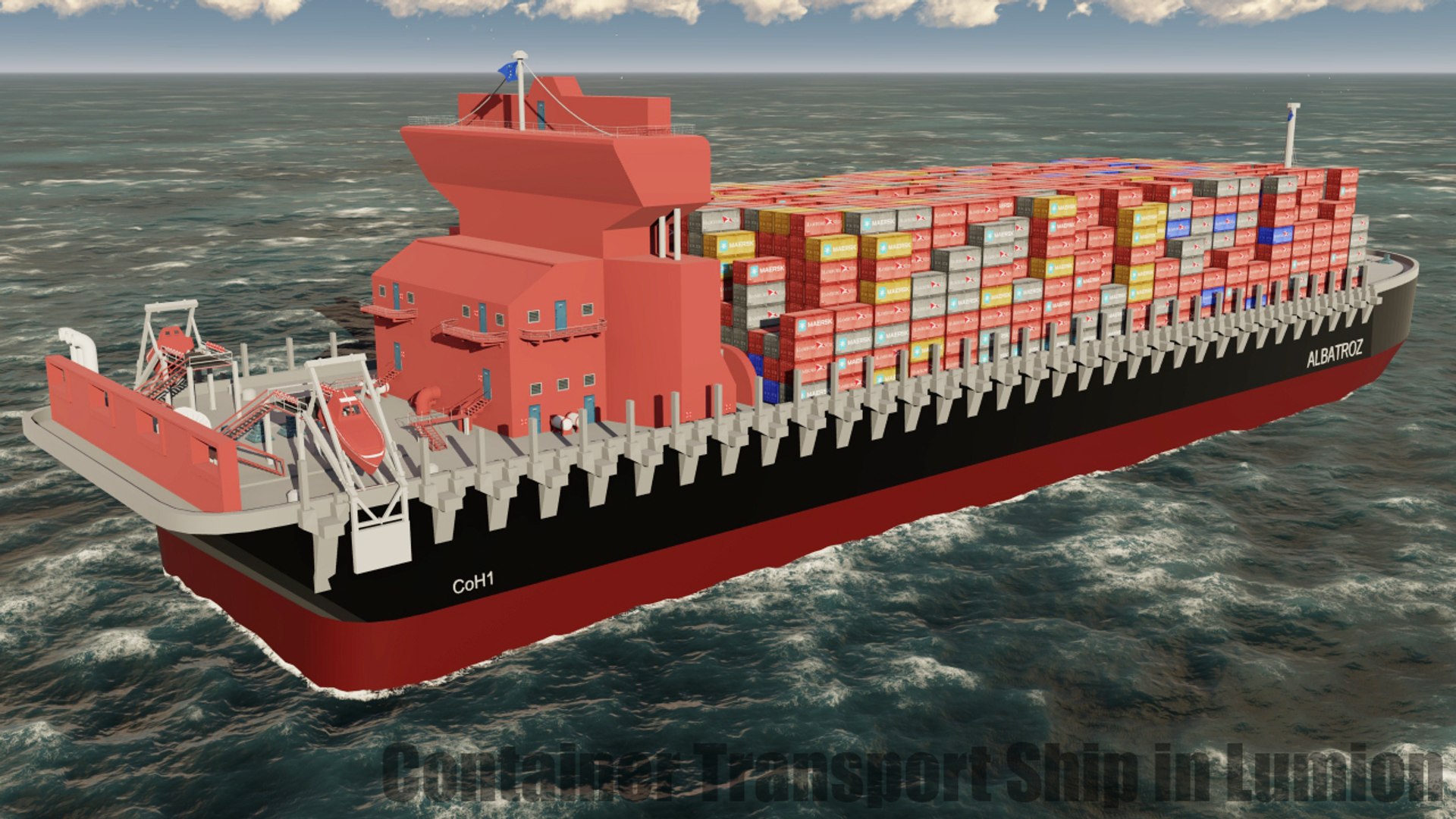 3D Container Ship Model - TurboSquid 1203872