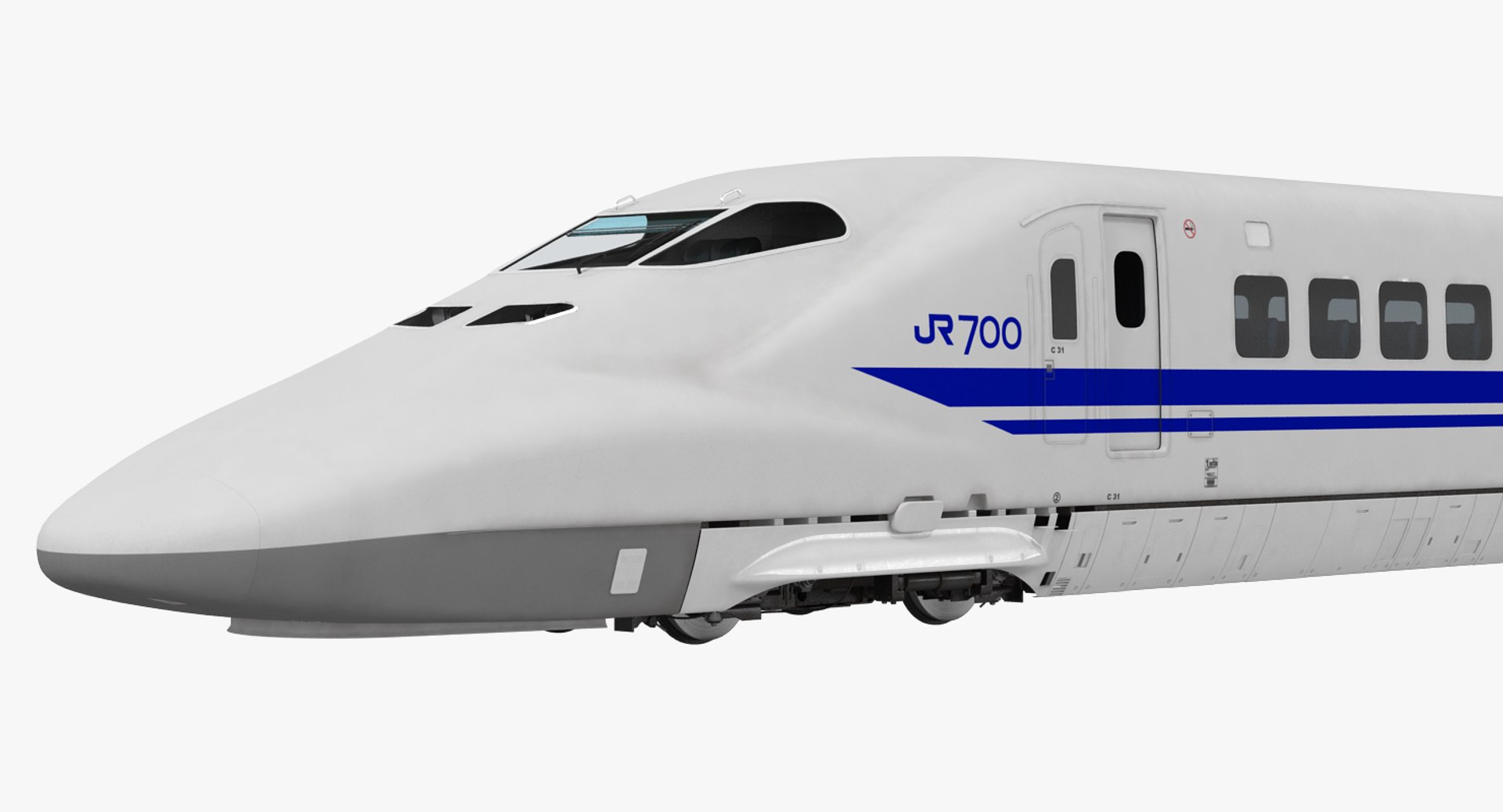 3d Model Of Bullet Train Jr700 Locomotive