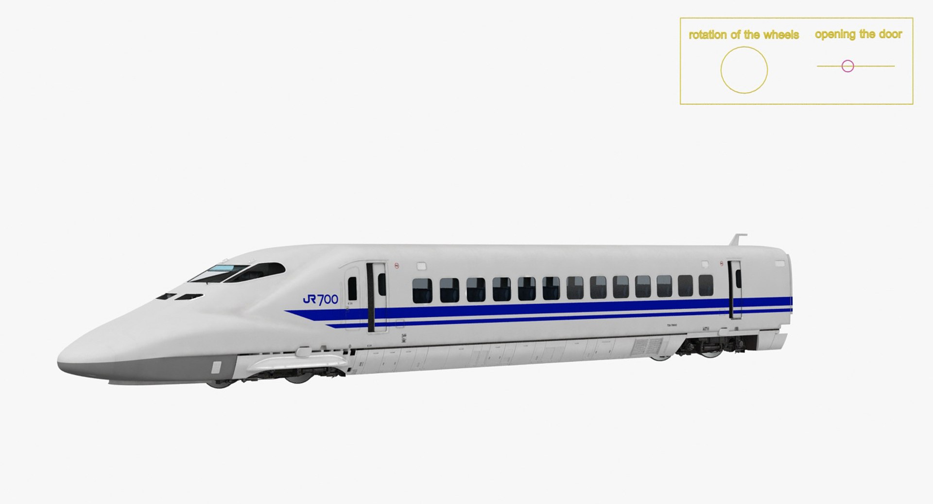3d Model Of Bullet Train Jr700 Locomotive