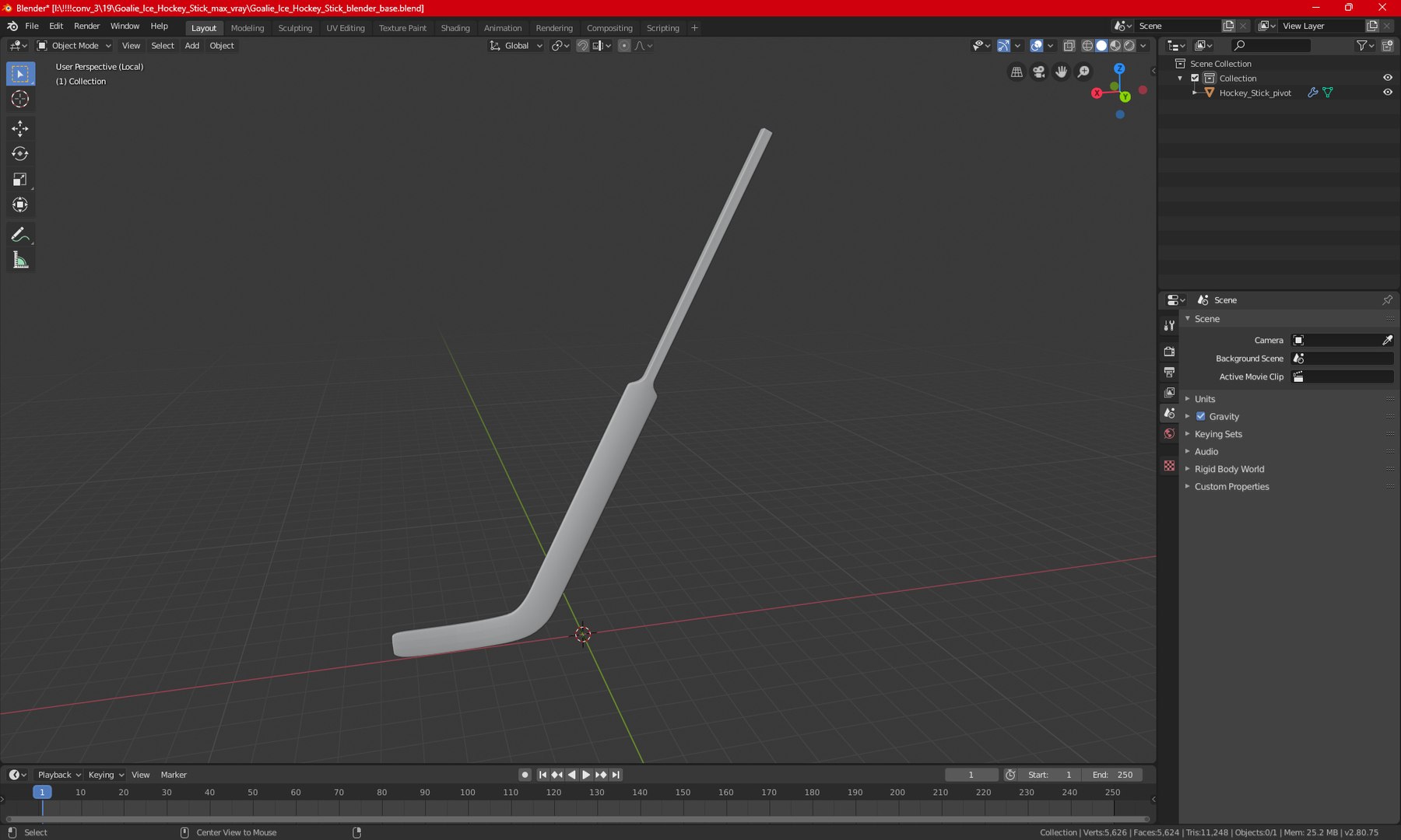 Goalie Ice Hockey Stick 3D Model - TurboSquid 2214310