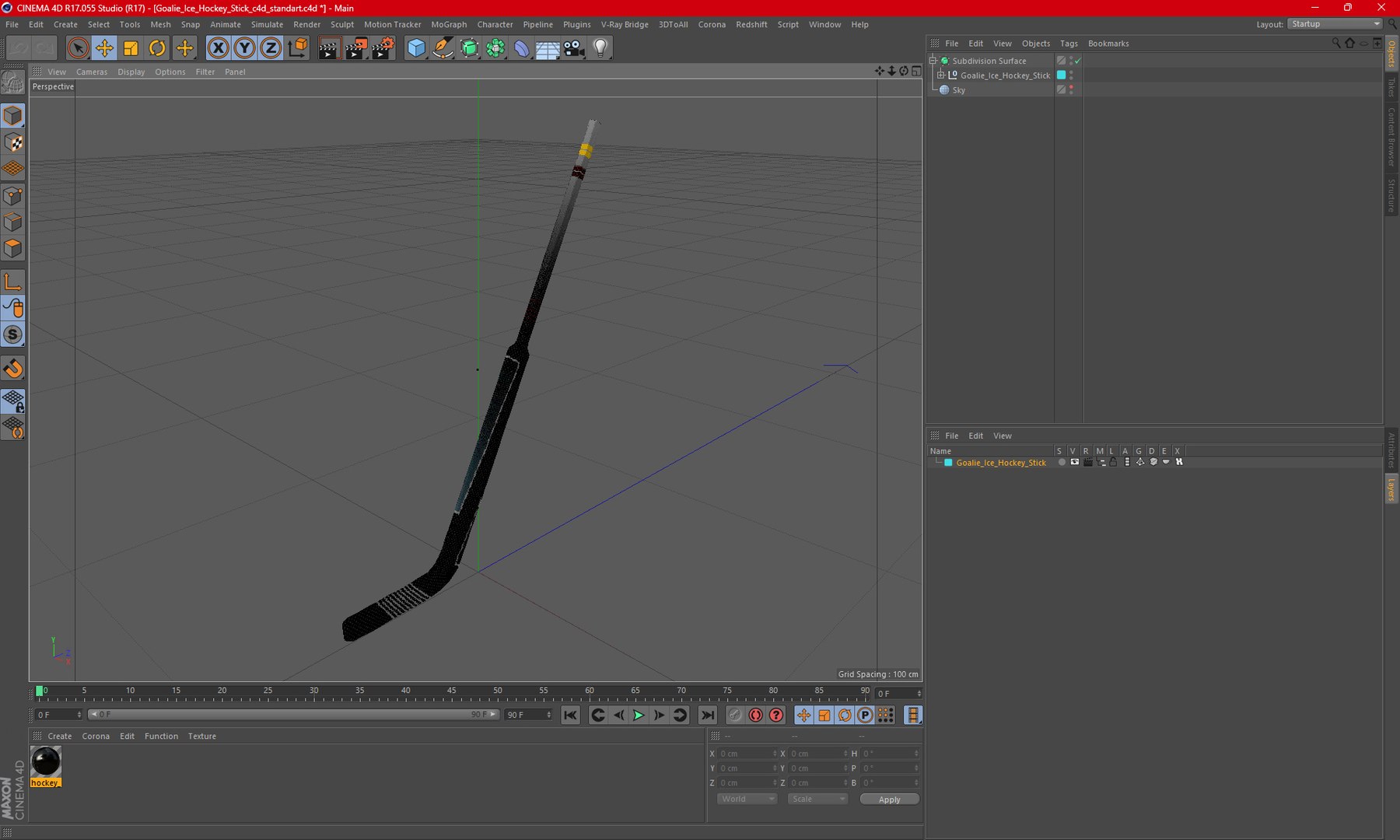 Goalie Ice Hockey Stick 3D Model - TurboSquid 2214310