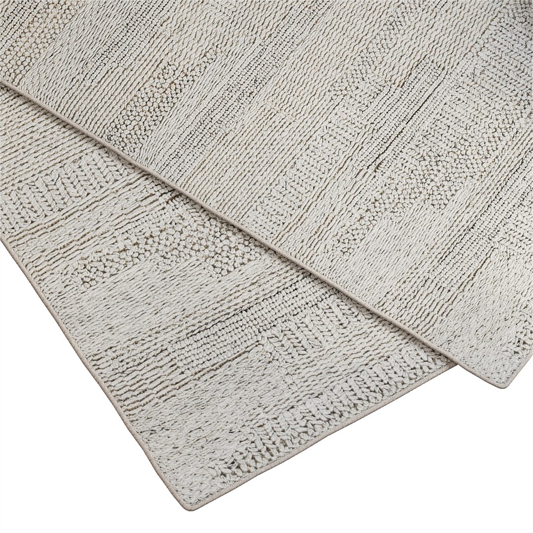 3D Model Carpet Set 3230 - Floria Handmade Hand-Woven Rug 5K ...