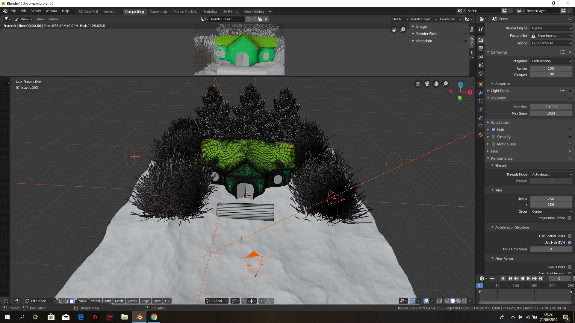 3D flooded house - TurboSquid 1415905