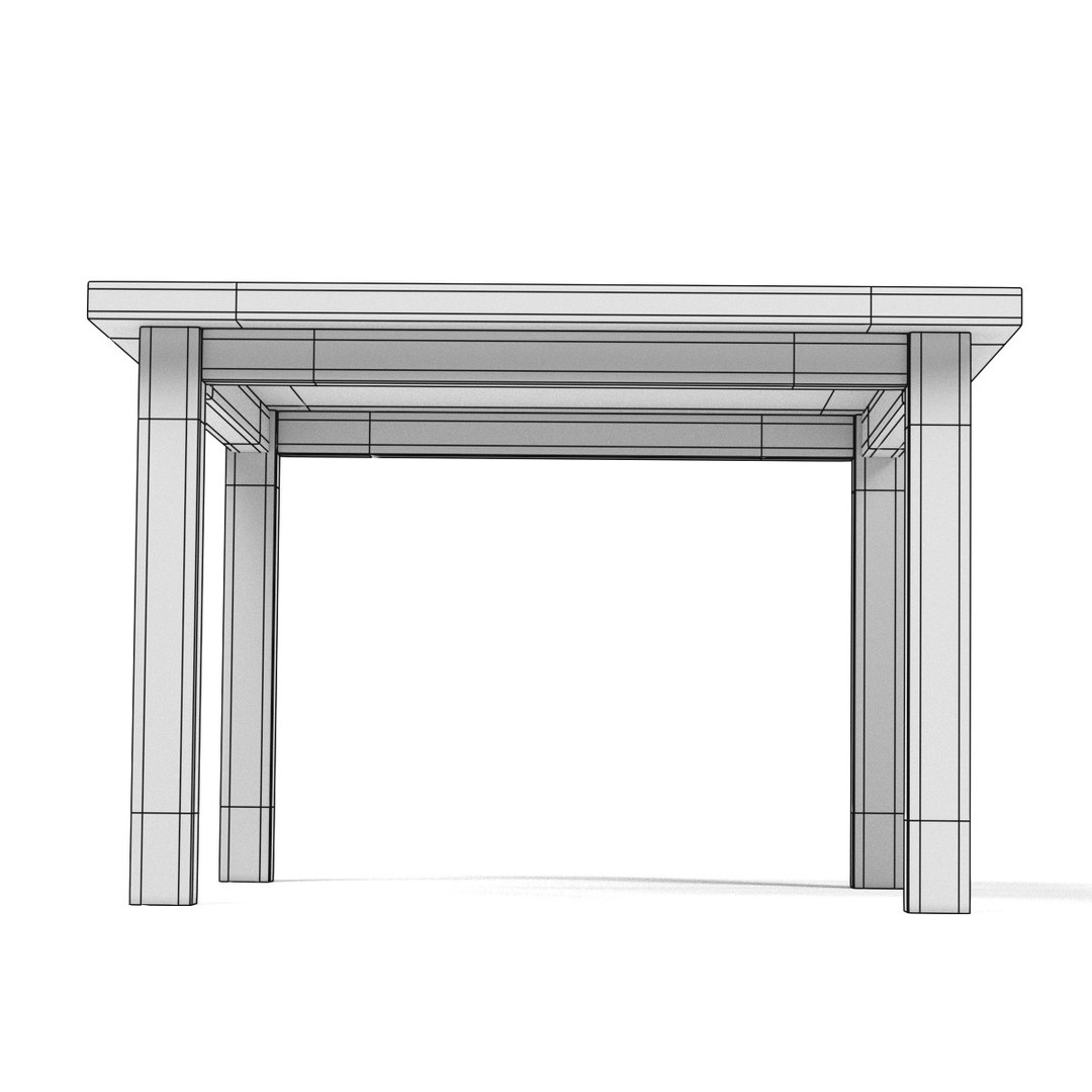 3d Table Tablecloth Square Model