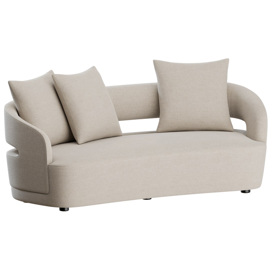 Lucio Curved Sofa 3D - TurboSquid 2281267