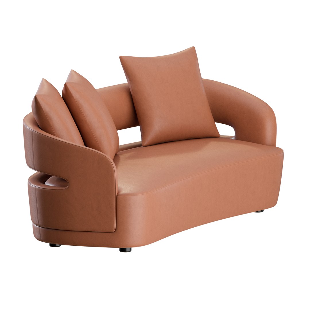 Lucio Curved Sofa 3D - TurboSquid 2281267