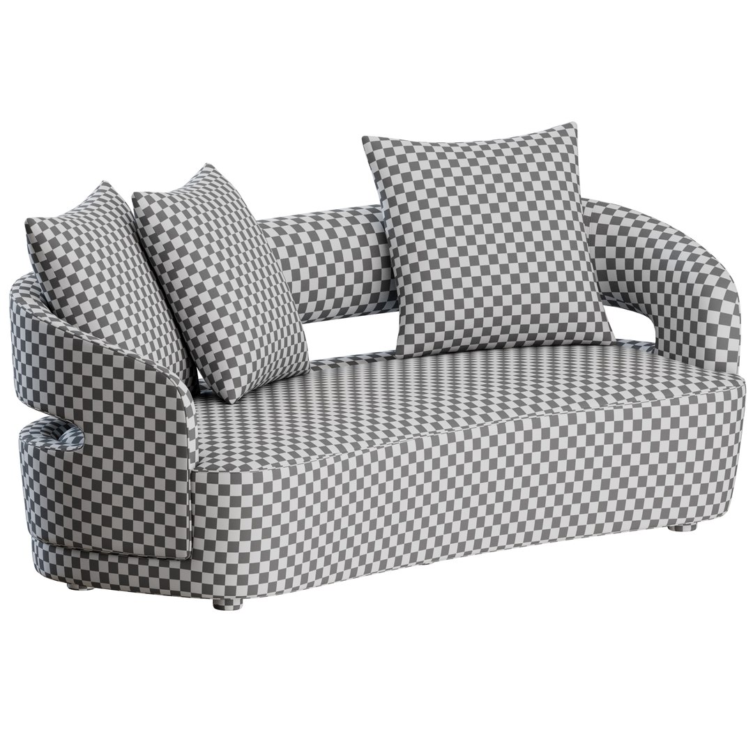 Lucio Curved Sofa 3D - TurboSquid 2281267
