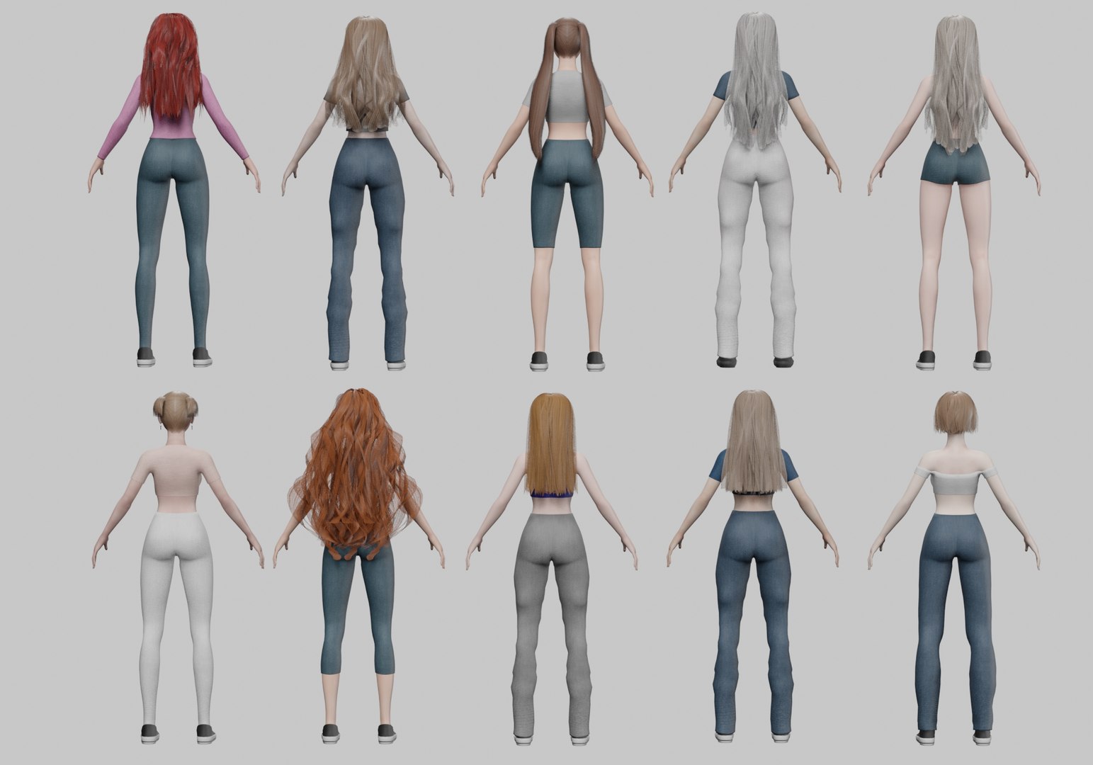 10 Women Collection 3D Model - TurboSquid 2265514