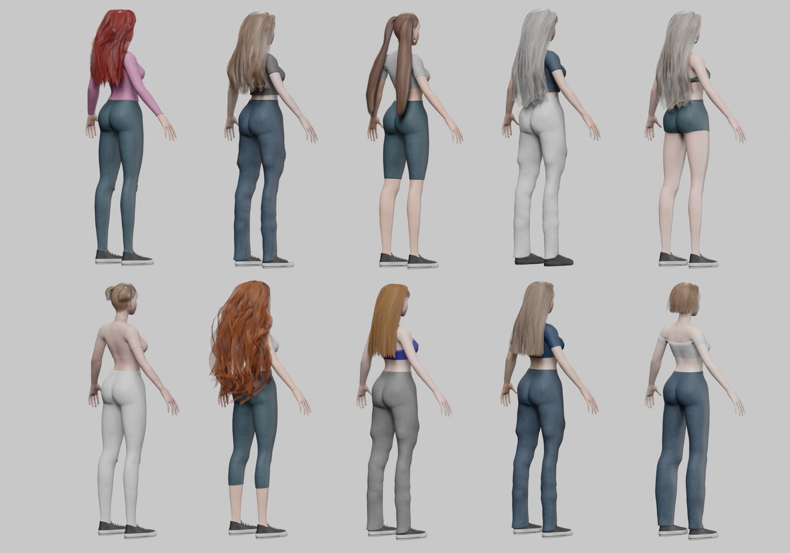 10 Women Collection 3D Model - TurboSquid 2265514