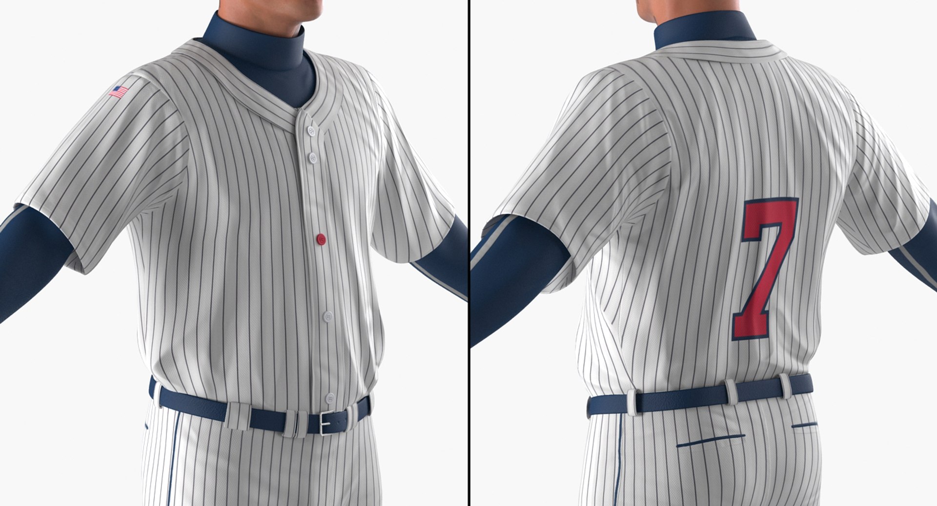 Baseball Player Rigged Generic Max