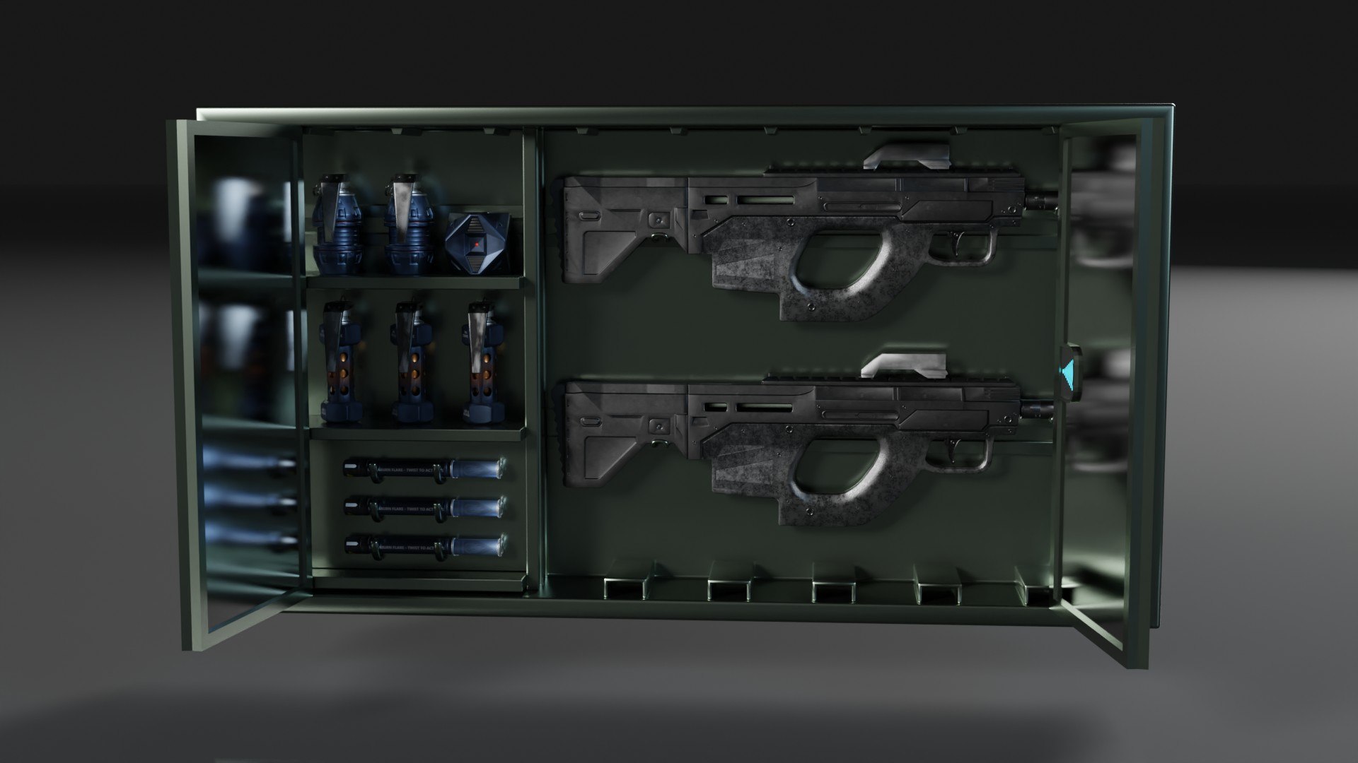 3D Sci-Fi Weapons Locker - TurboSquid 2062810