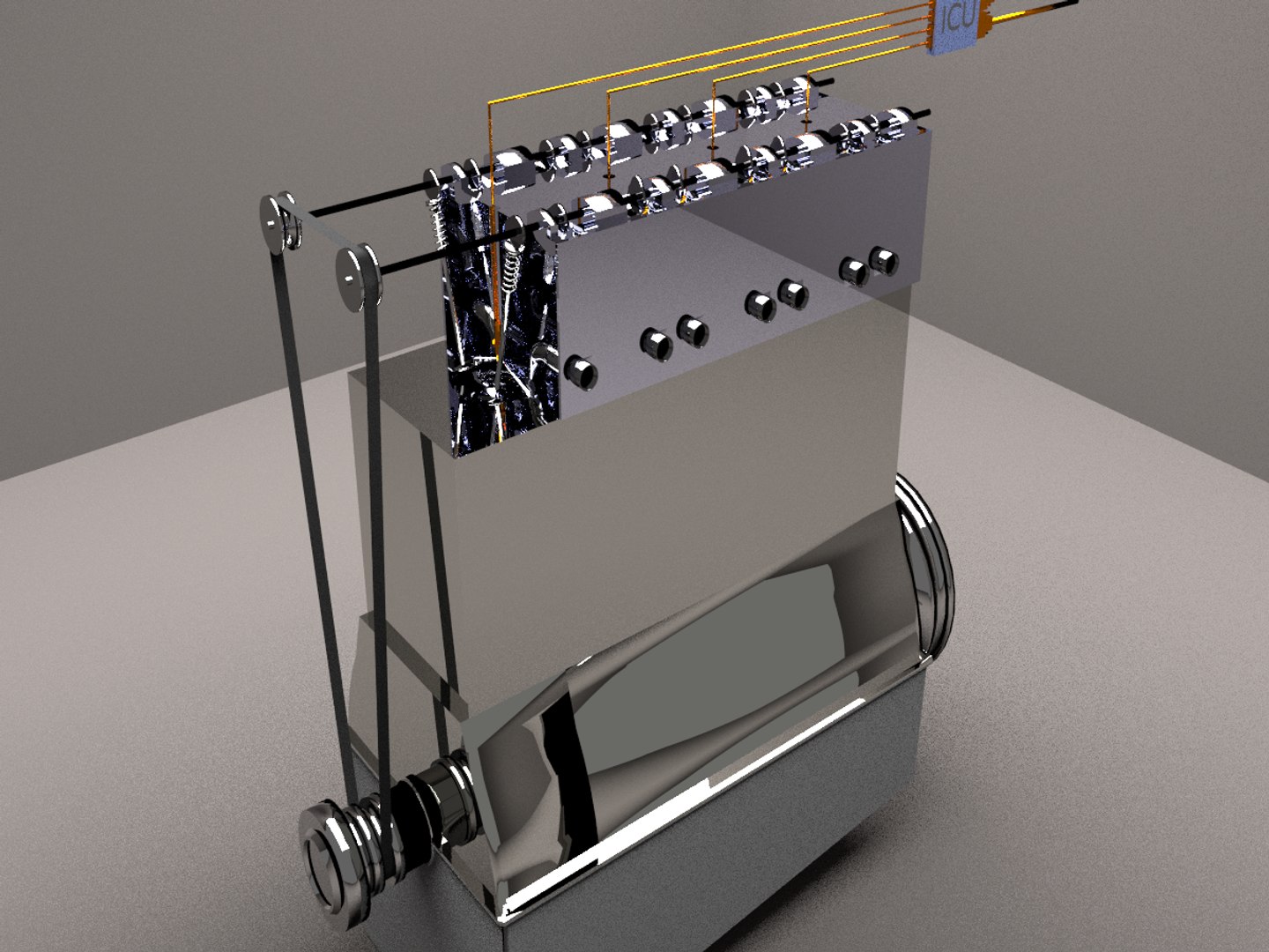 3ds Inline-four Engine Animation