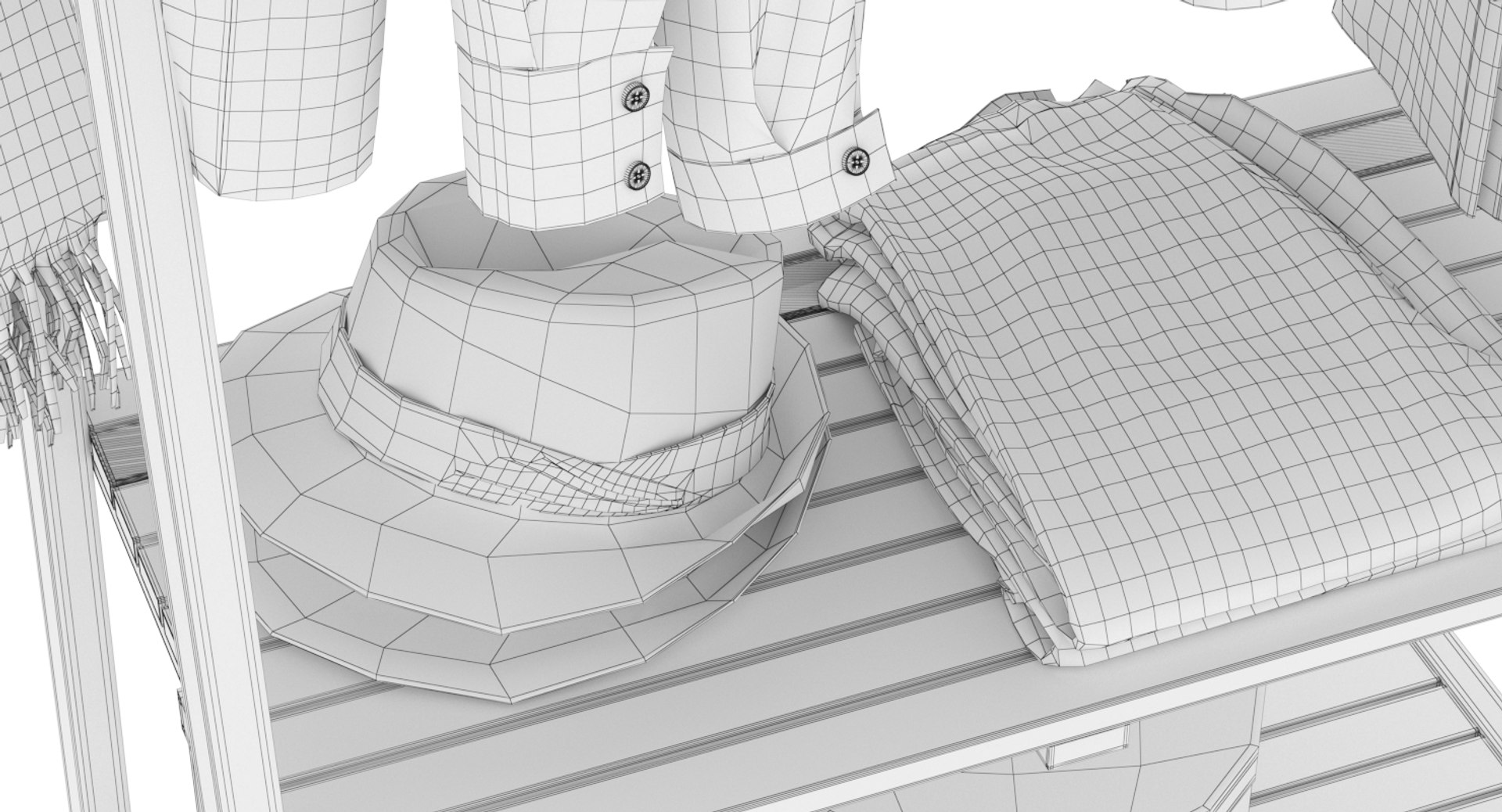 Realistic clothes rack 2 model - TurboSquid 1416485