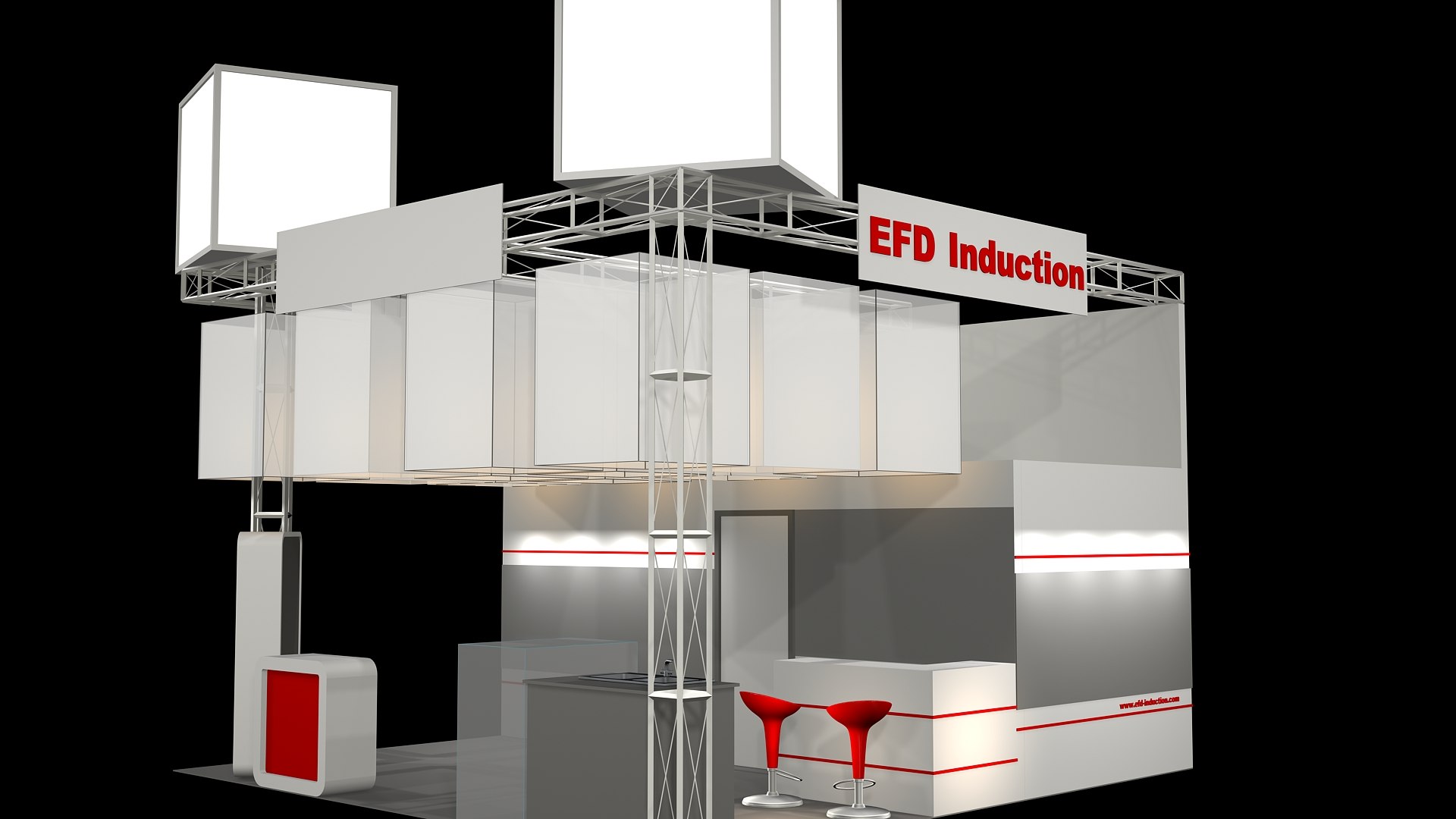 3D 6x6 Stand Design 3 Side Open Model - TurboSquid 1871283