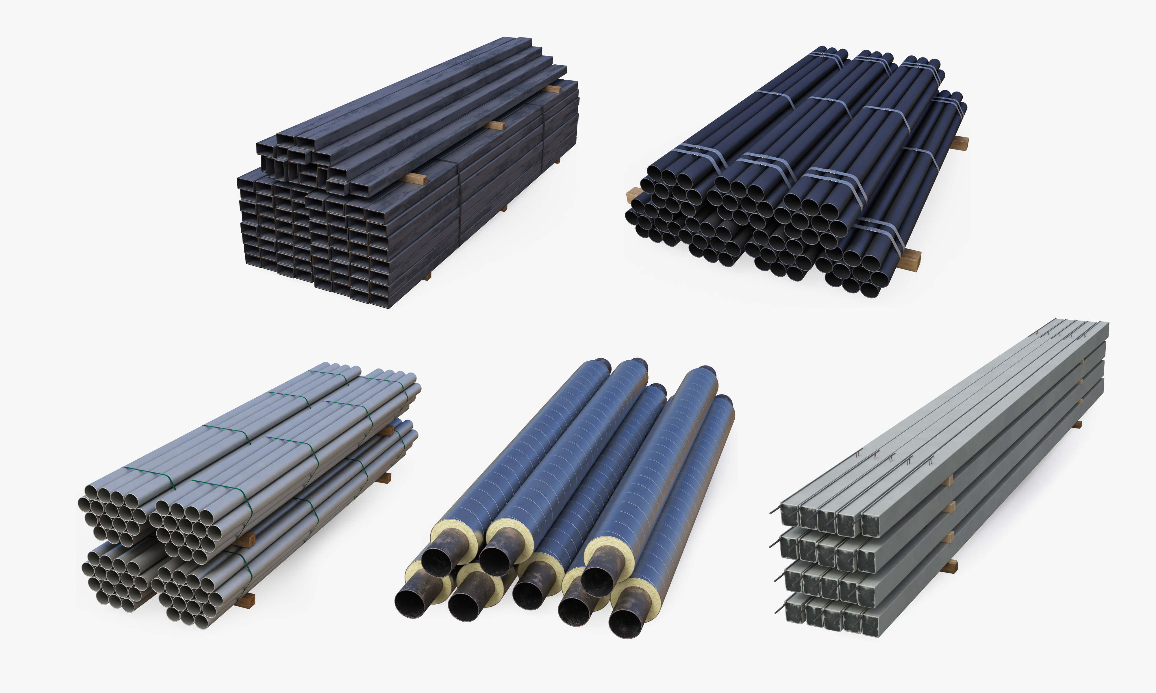 modelo 3d Gran Colección de Materiales de Construcción - TurboSquid 2293979