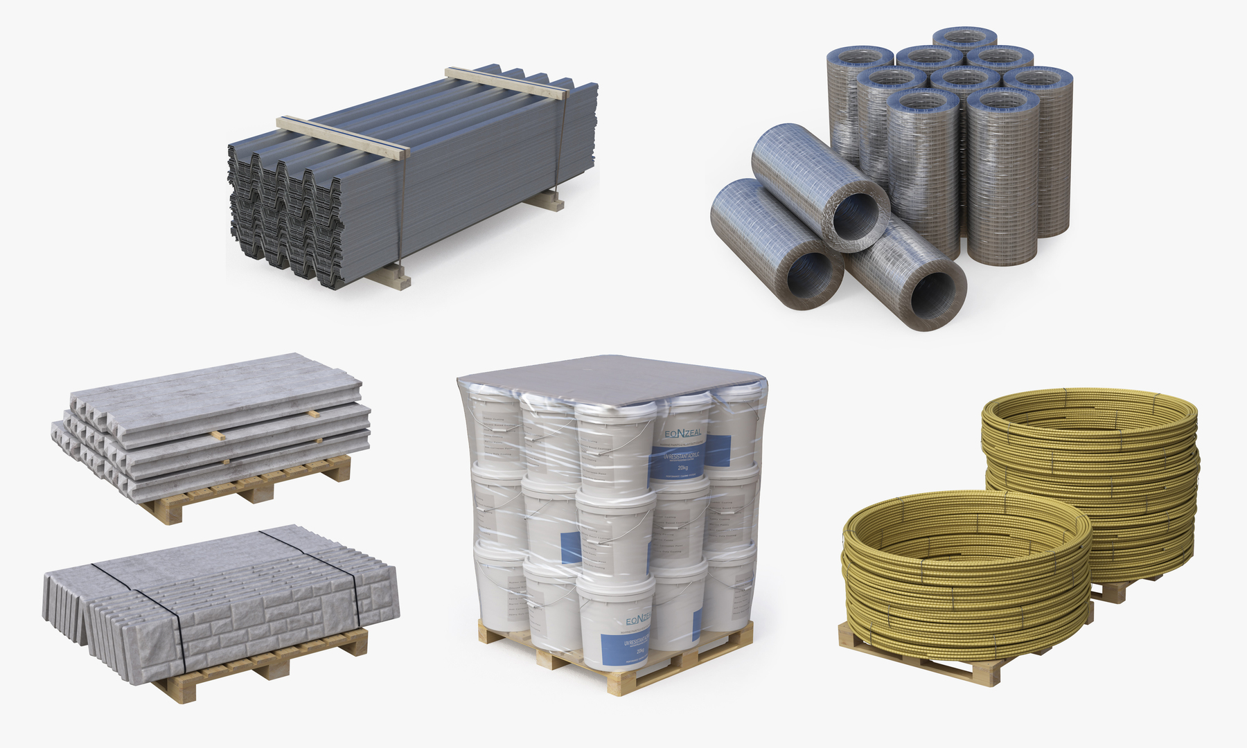 modelo 3d Gran Colección de Materiales de Construcción - TurboSquid 2293979