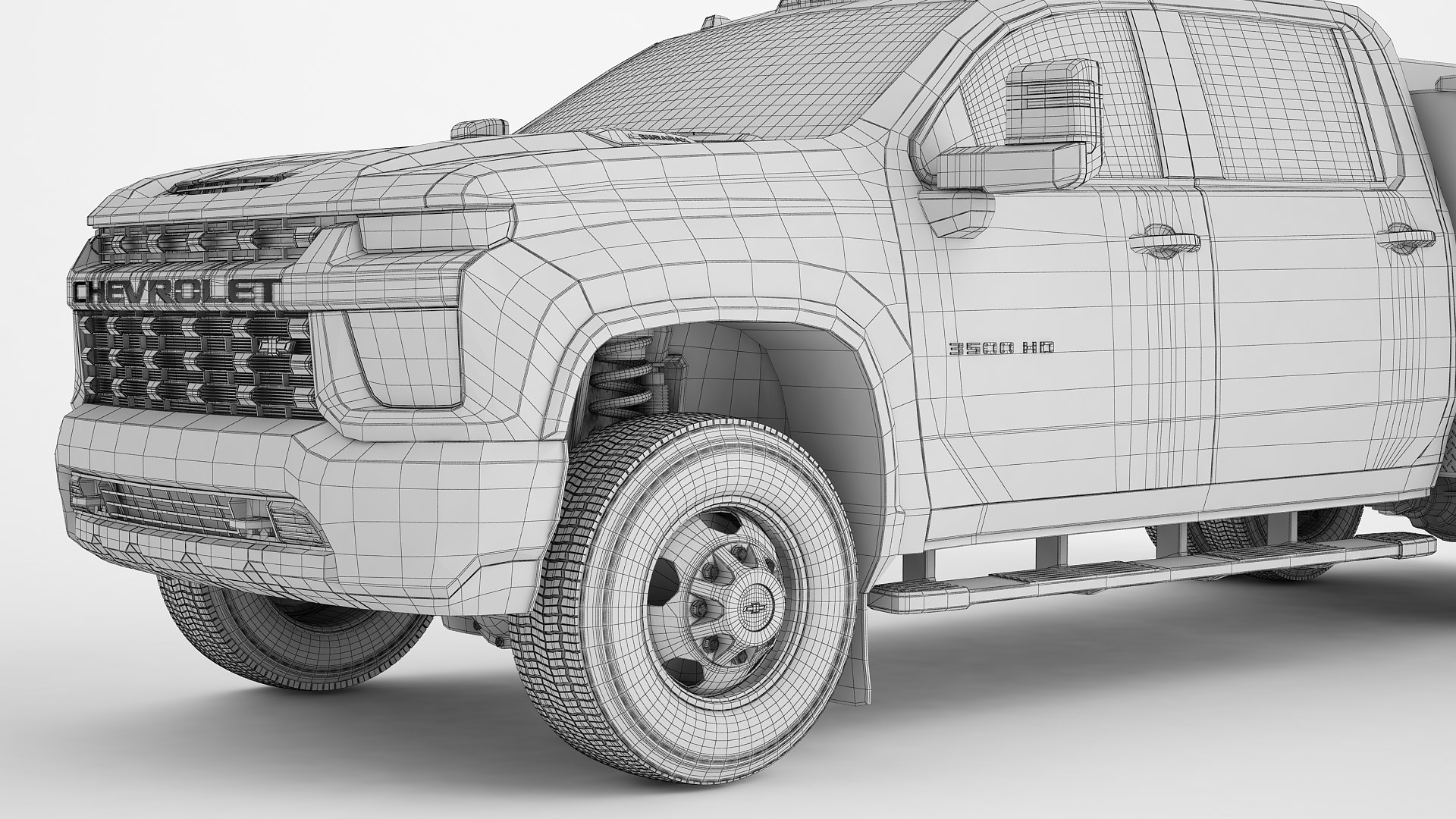 3D Chevrolet Silverado 3500 HD 2021 Enclosed Utility 04 model ...