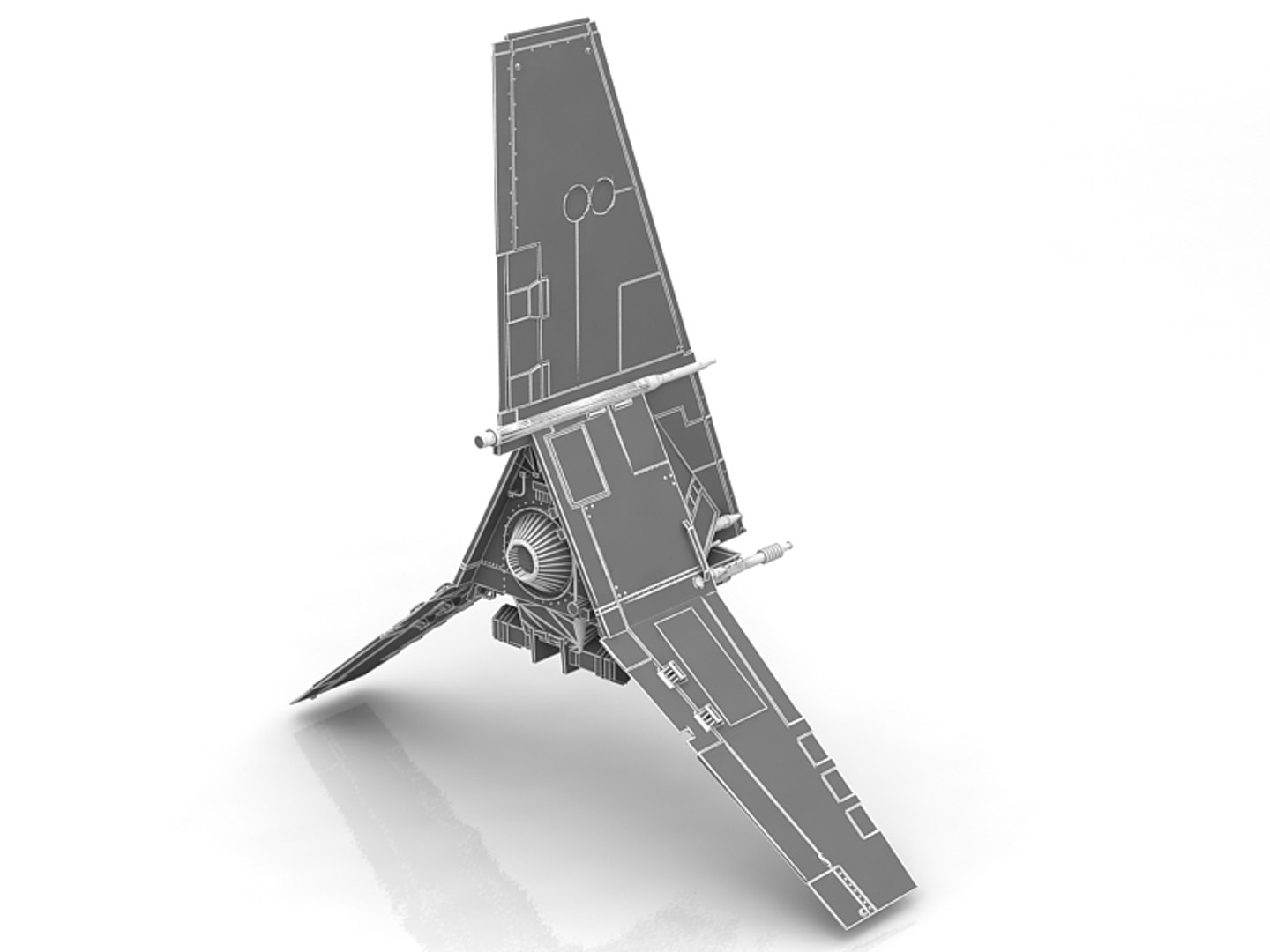 Sky hopper spacecraft shuttle 3D model - TurboSquid 1622897