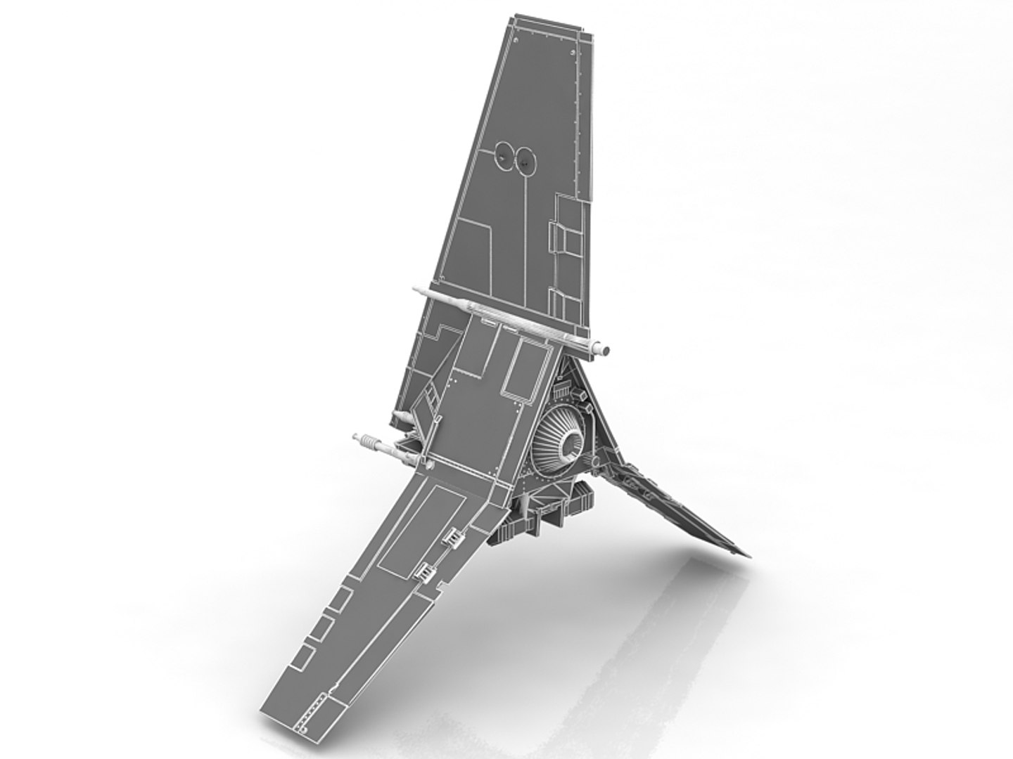 Sky hopper spacecraft shuttle 3D model - TurboSquid 1622897